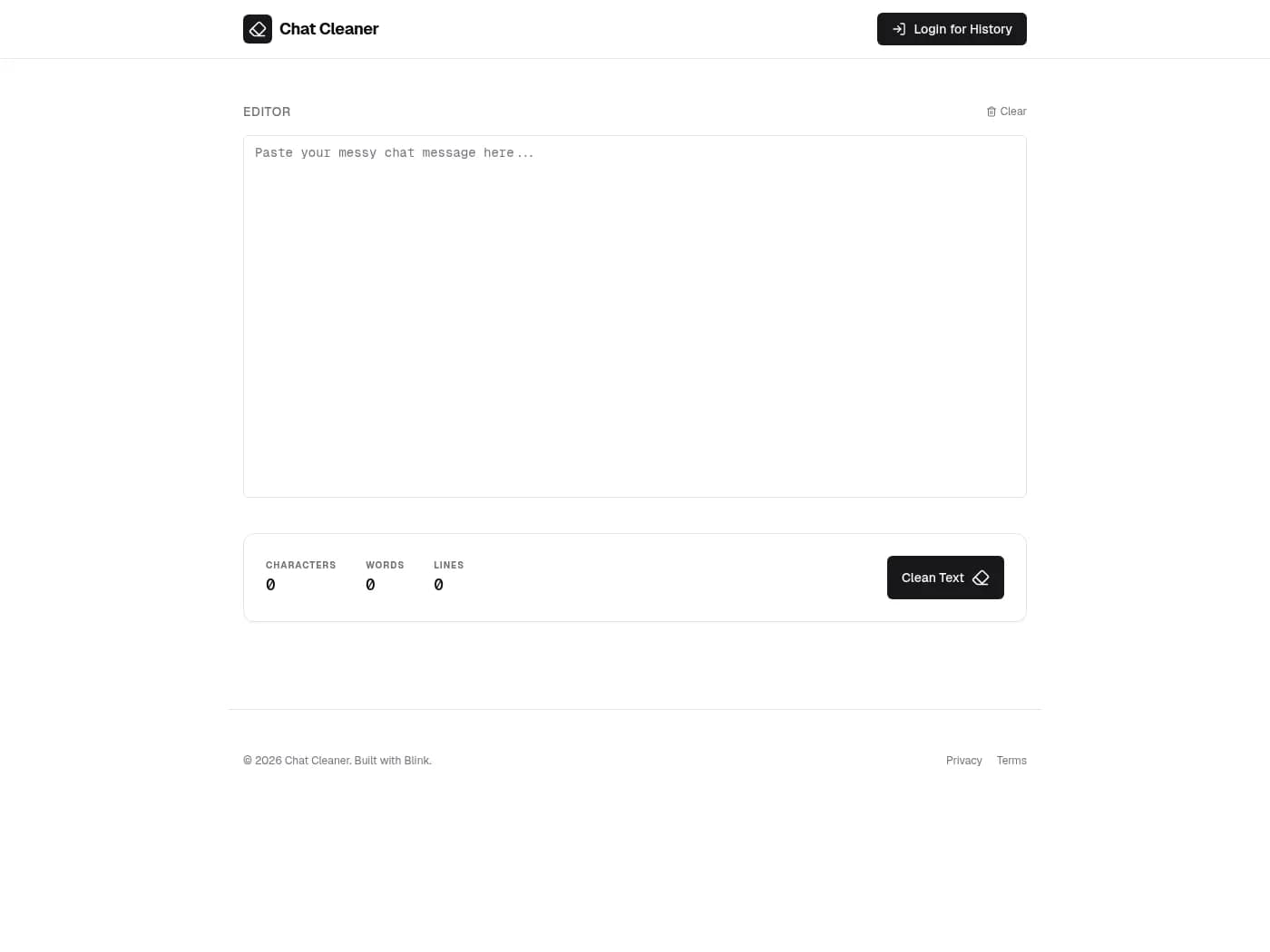 Chat Text Cleaner