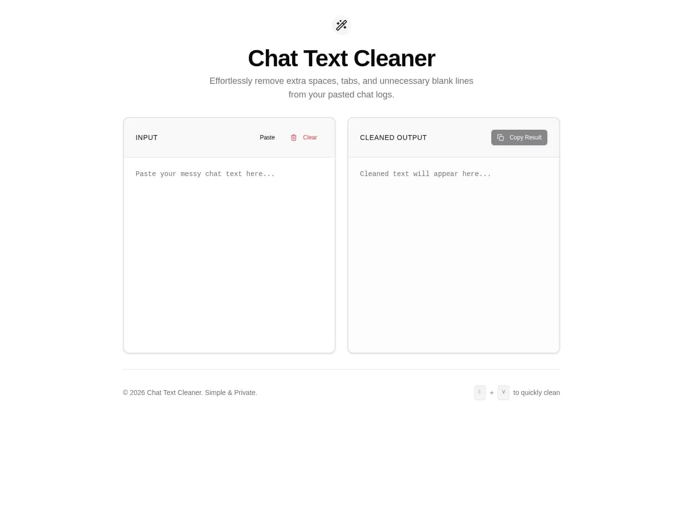 Chat Text Cleaner