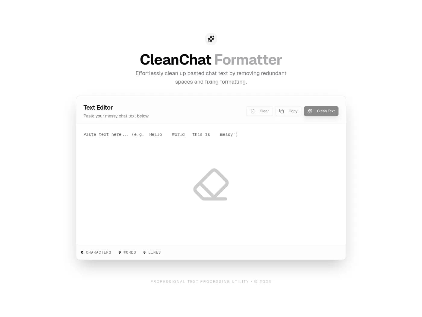 CleanChat Formatter