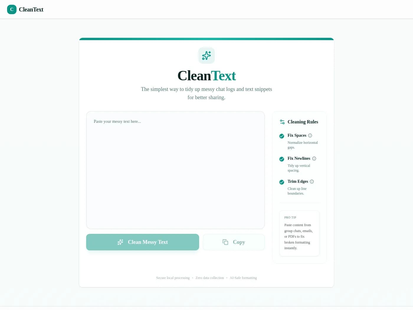 Chat Text Cleanser