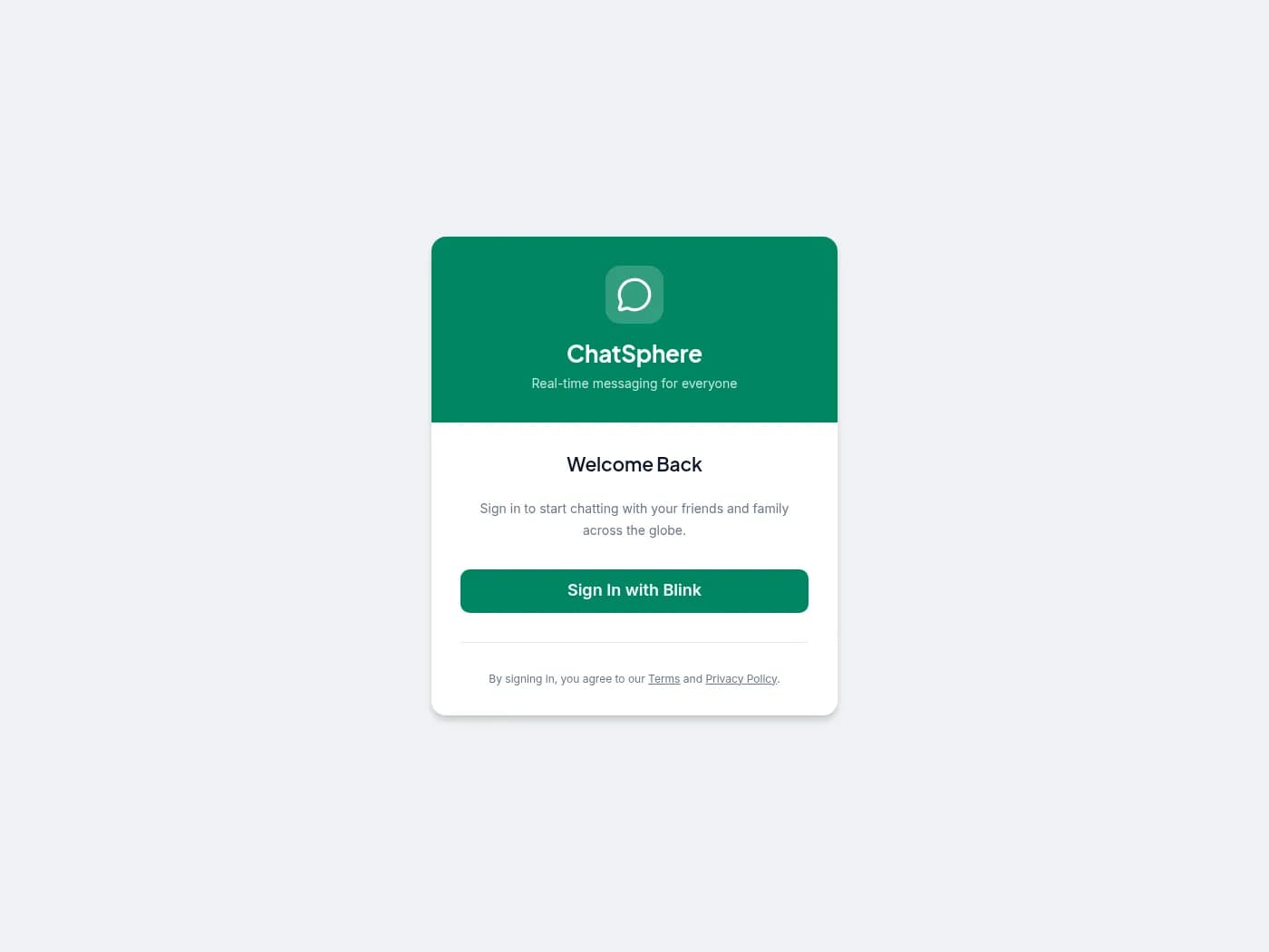 ChatSphere Web Messenger