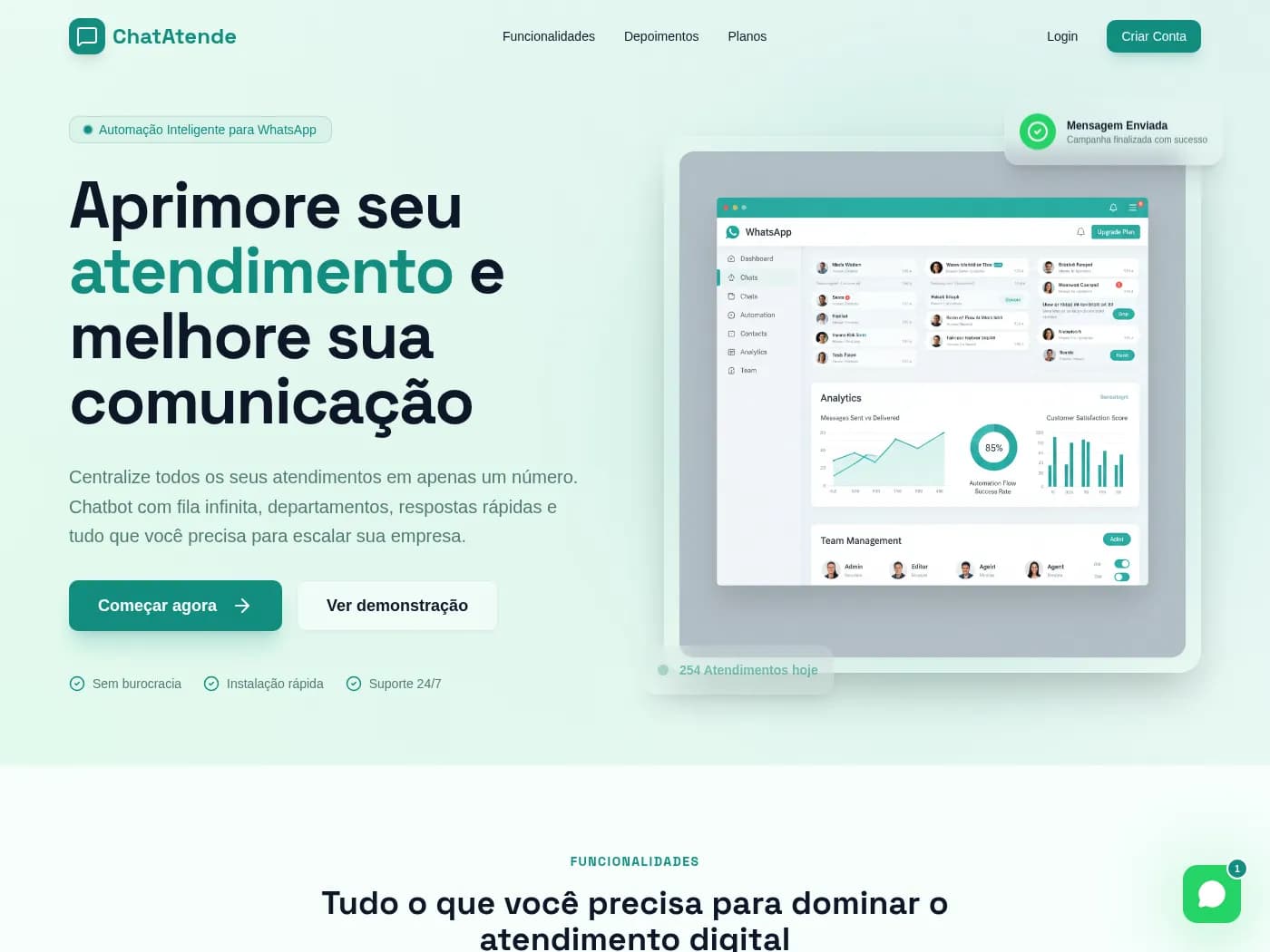 ChatAtende Automation Clone