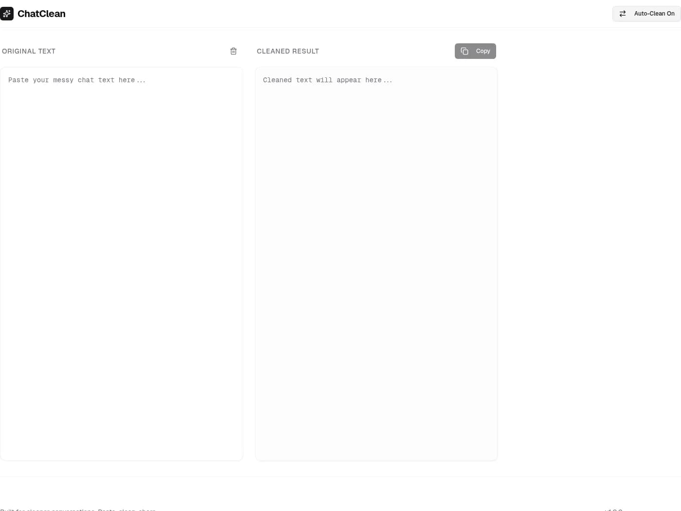 ChatClean Editor
