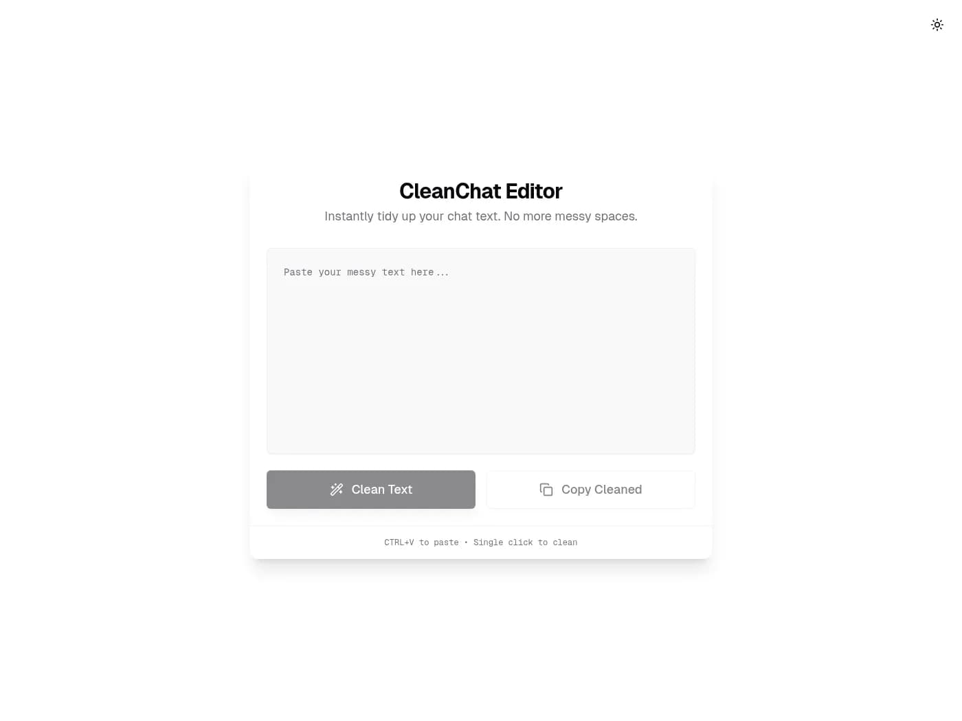CleanChat Editor