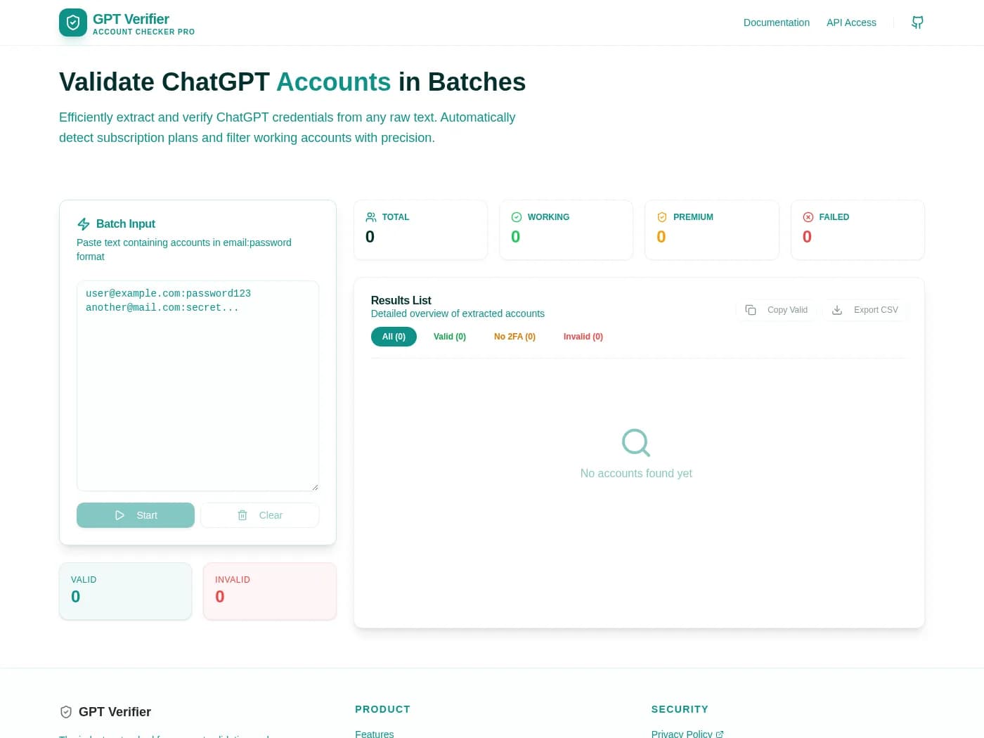 ChatGPT Account Verifier