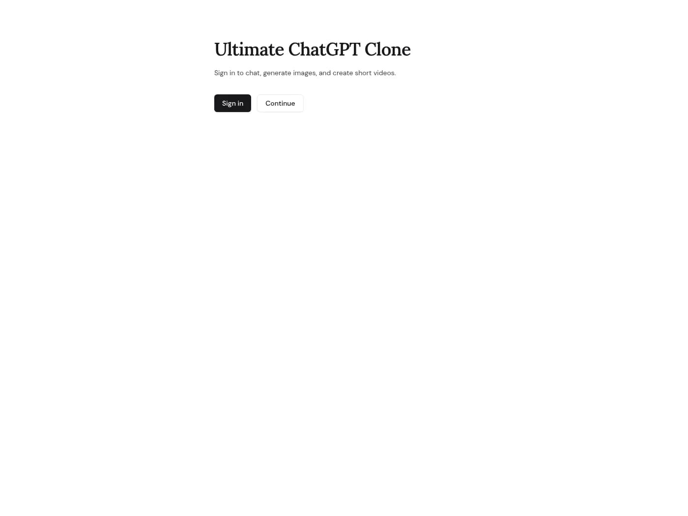 Ultimate ChatGPT Clone