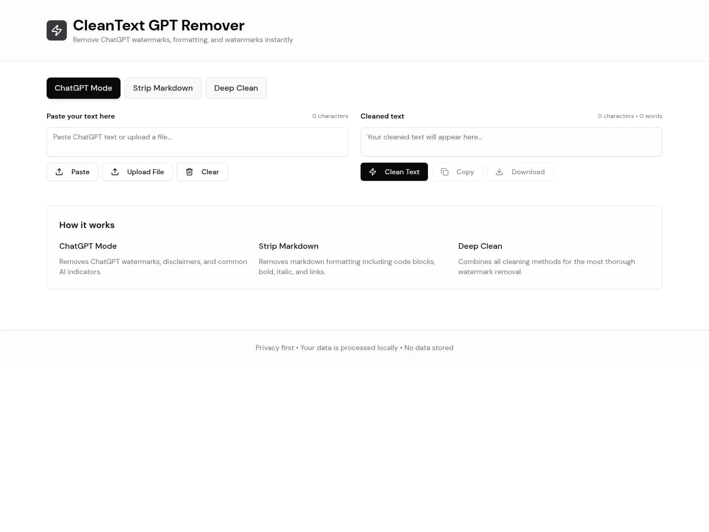 CleanText GPT Remover