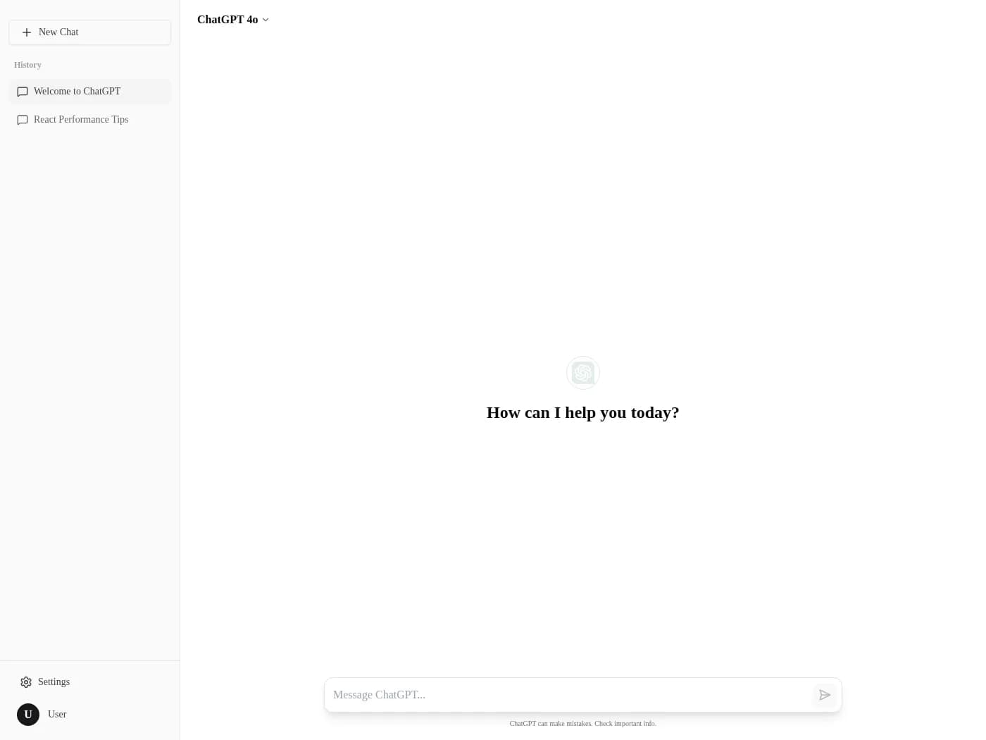 ChatGPT UI Clone