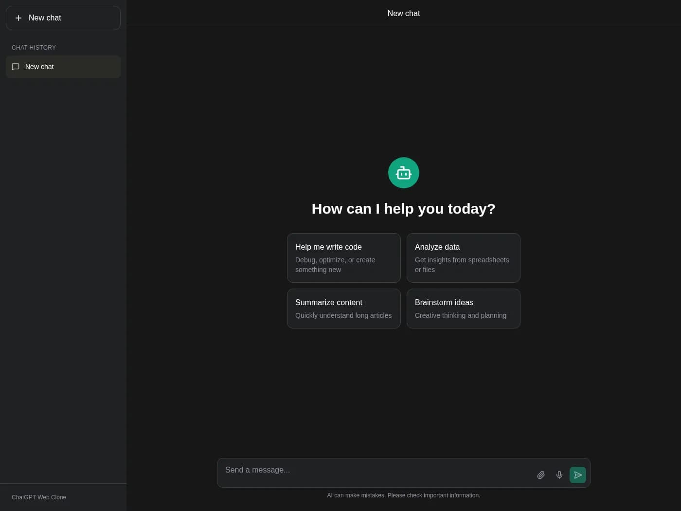 ChatGPT Web Clone