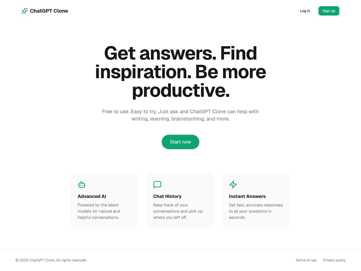 ChatGPT Web Clone