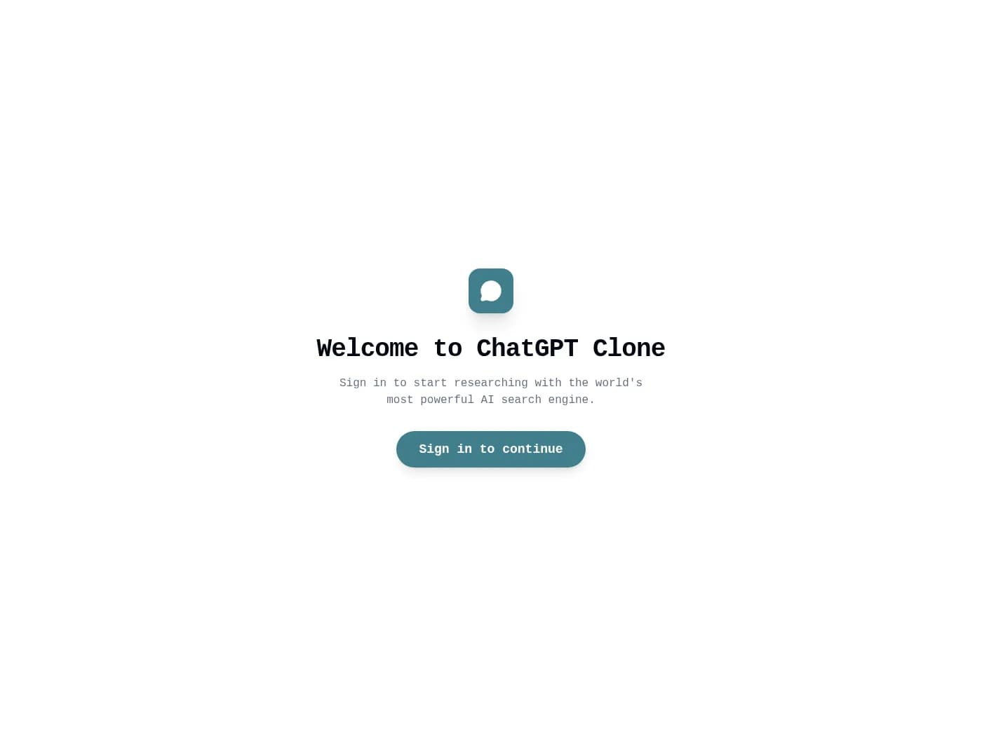 ChatGPT Web Clone