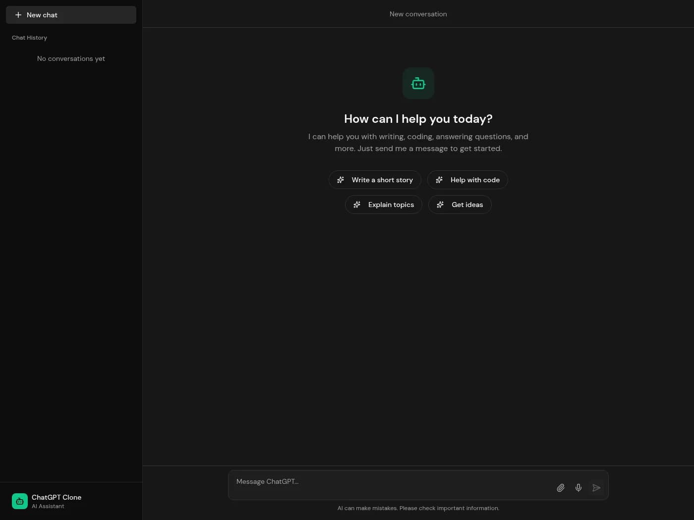 ChatGPT Web Clone