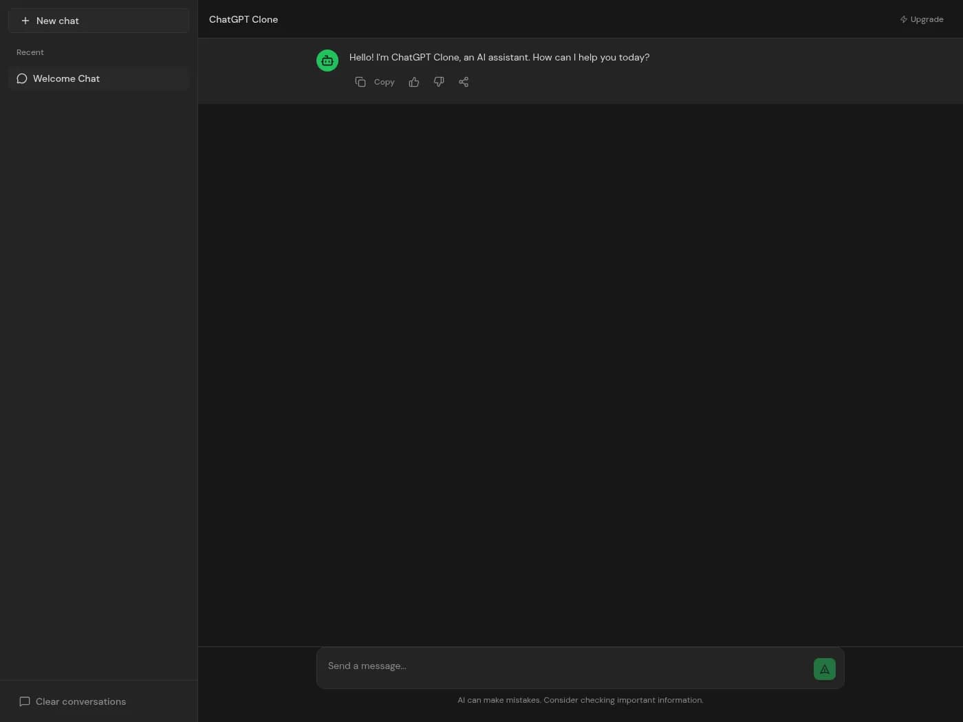 ChatGPT Web Clone
