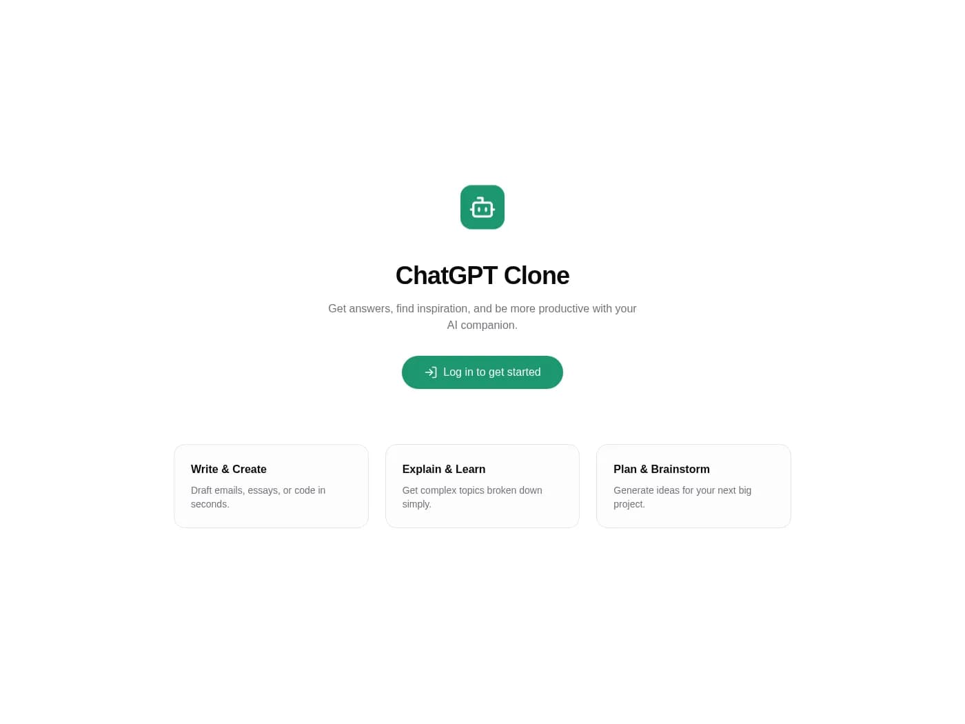 ChatGPT Web Clone