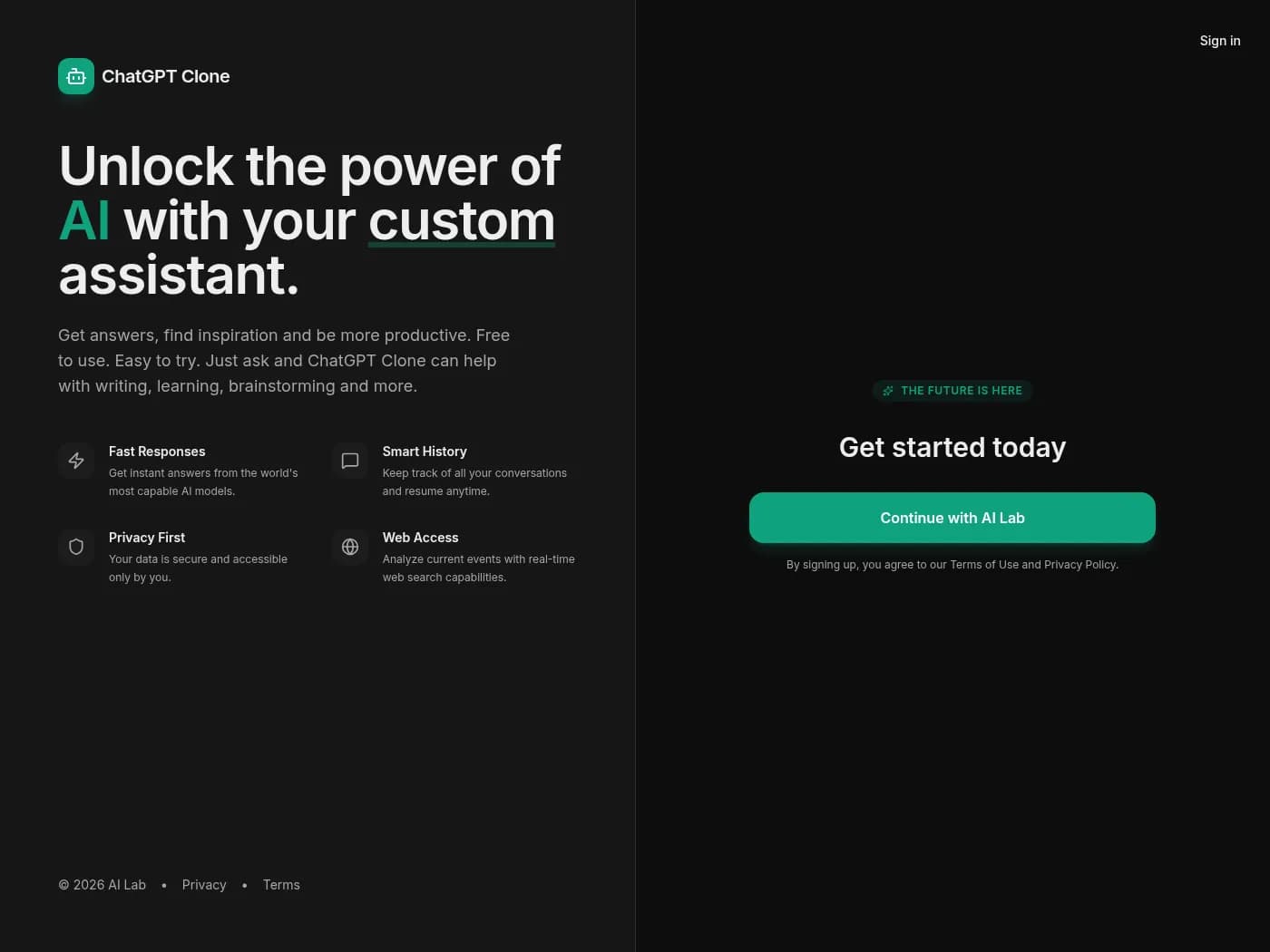 ChatGPT Web Clone