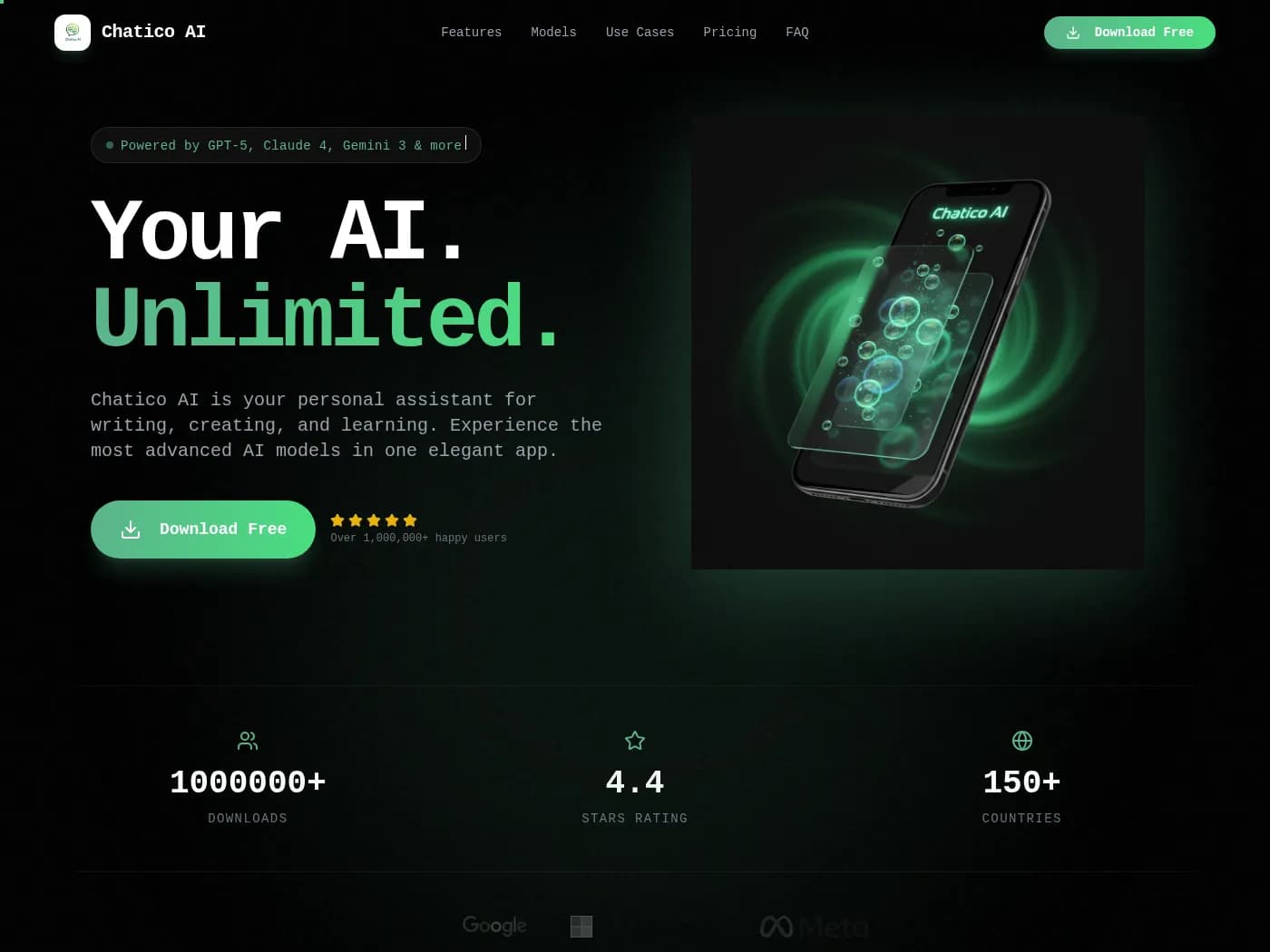 Chatico AI Landing Page