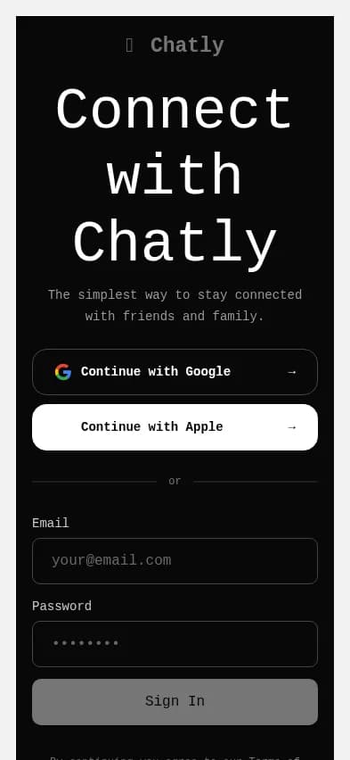 Chatly Mobile Messenger