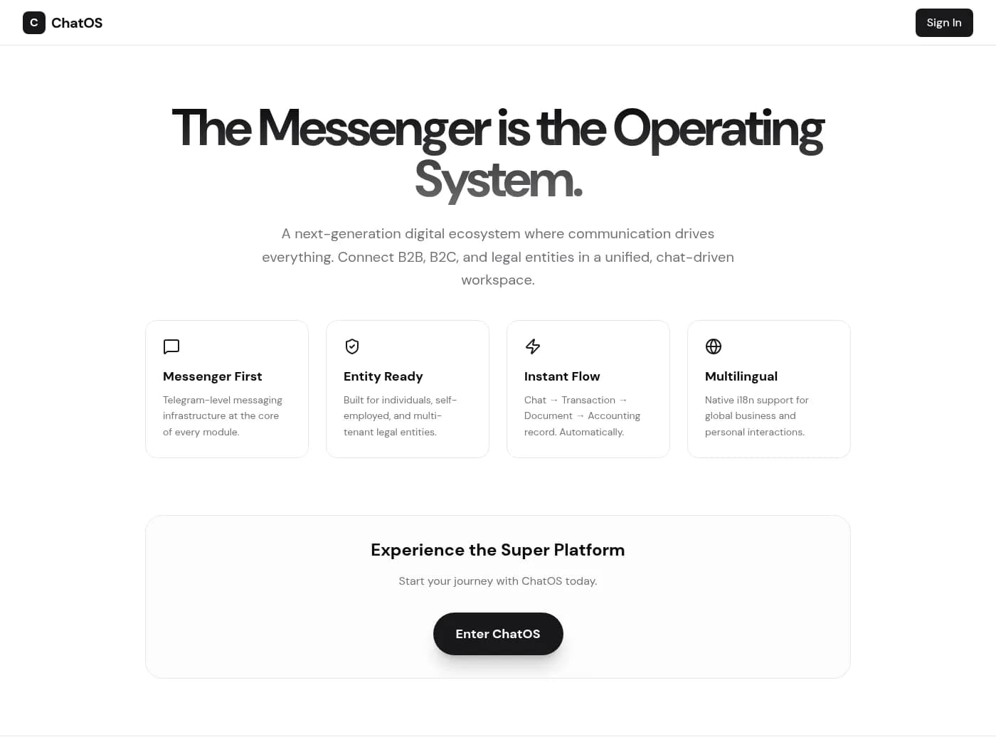 ChatOS Super Platform