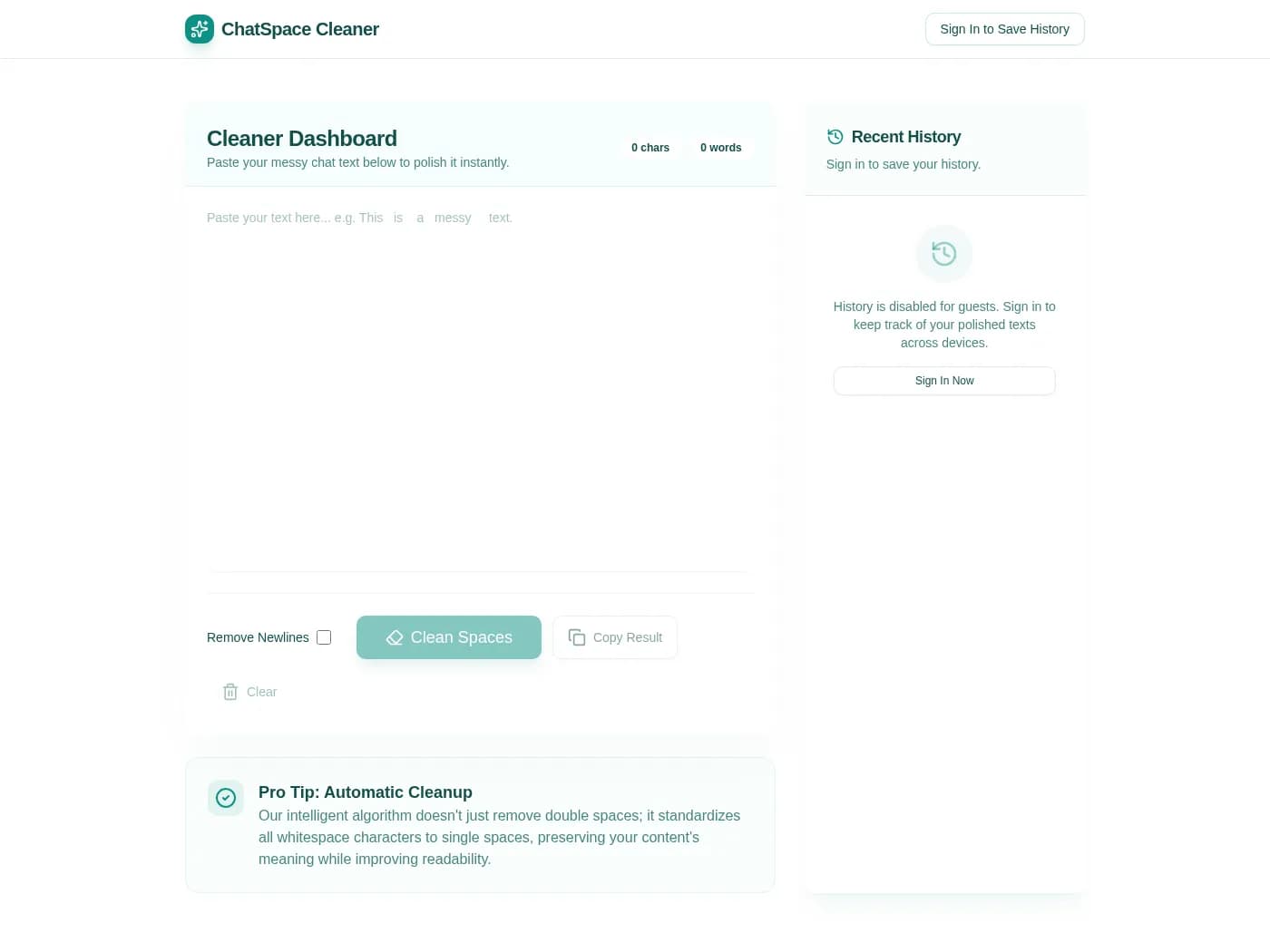ChatSpace Cleaner