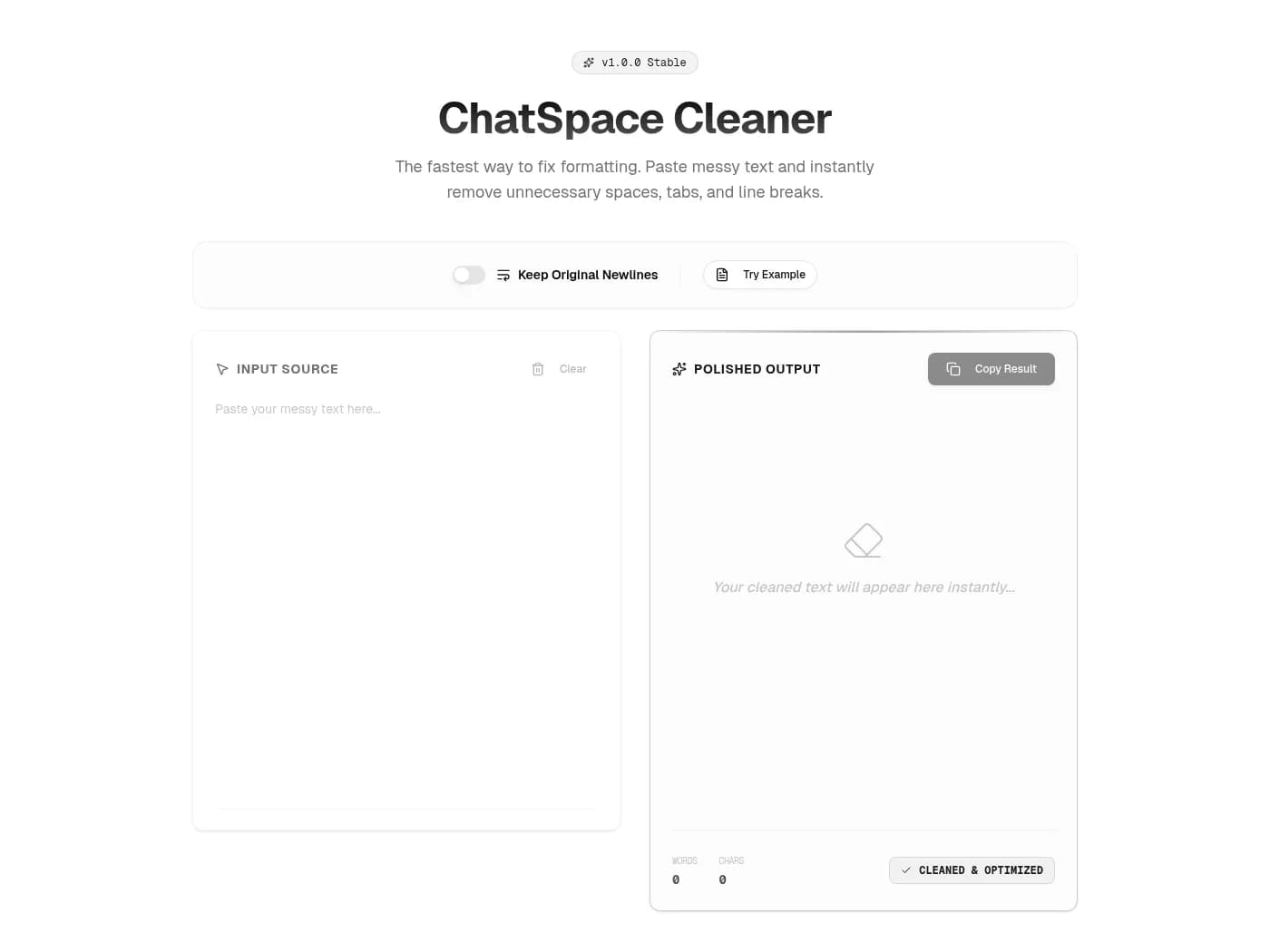 ChatSpace Cleaner