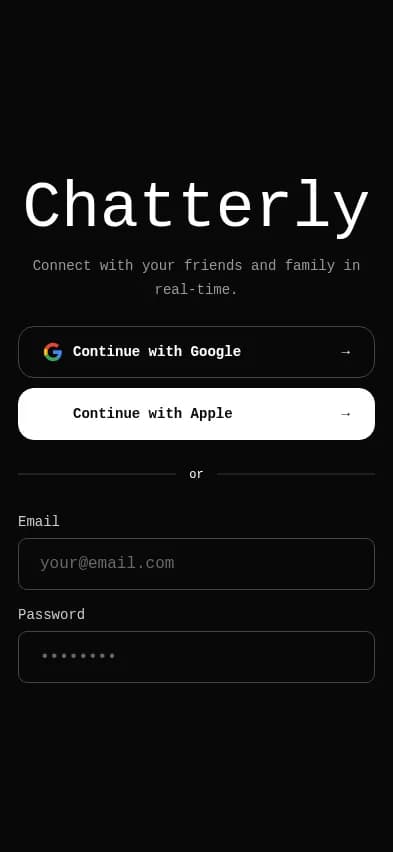 Chatterly Real-Time Messenger