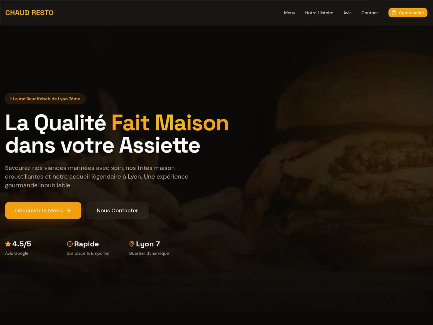 Chaud Resto Lyon Vitrine
