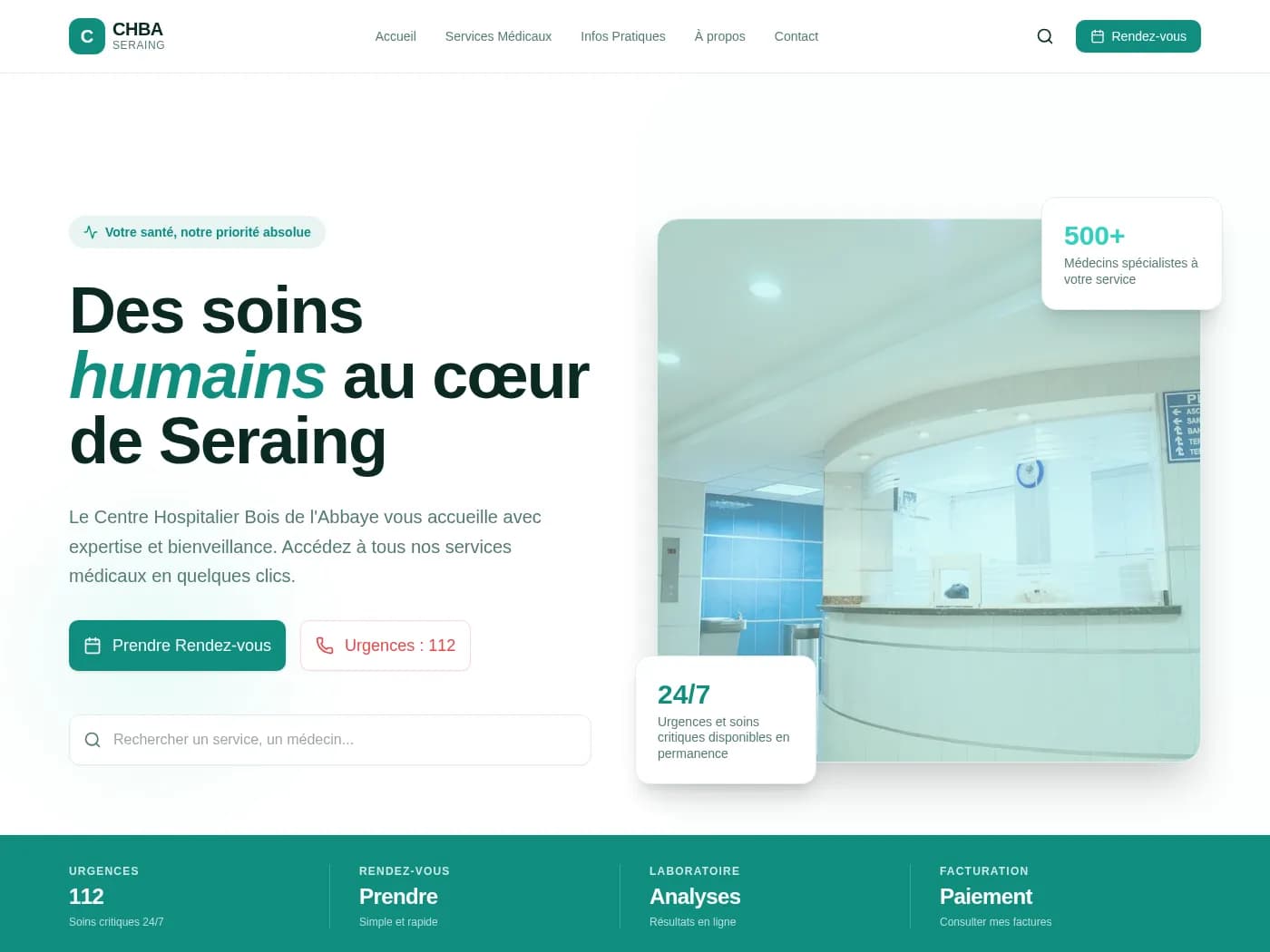 CHBA Seraing Website Redesign