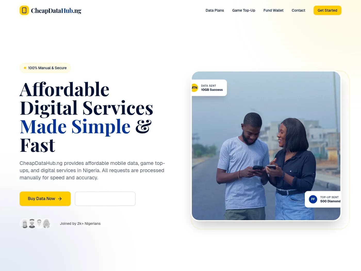 CheapDataHub VTU Landing