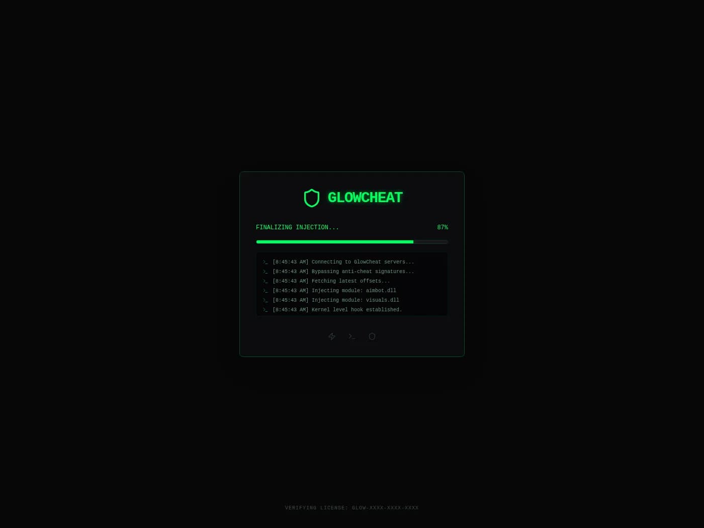 GlowCheat App UI