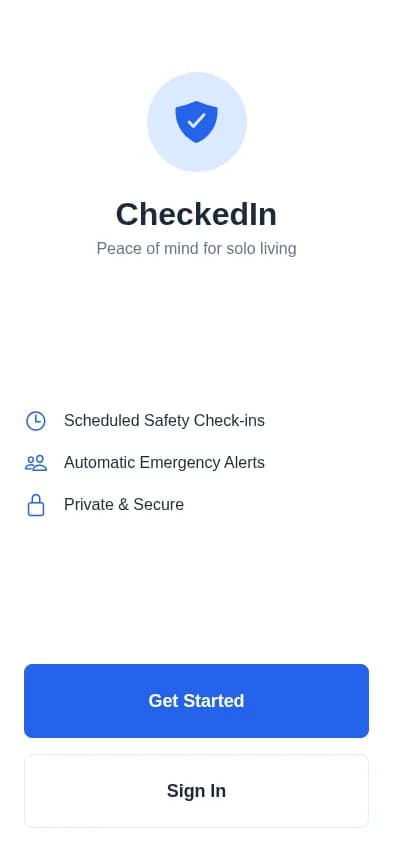 CheckedIn Safety App