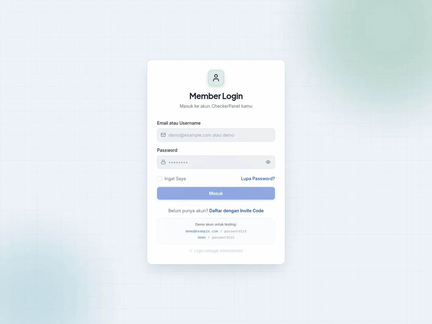 CheckerPanel Admin