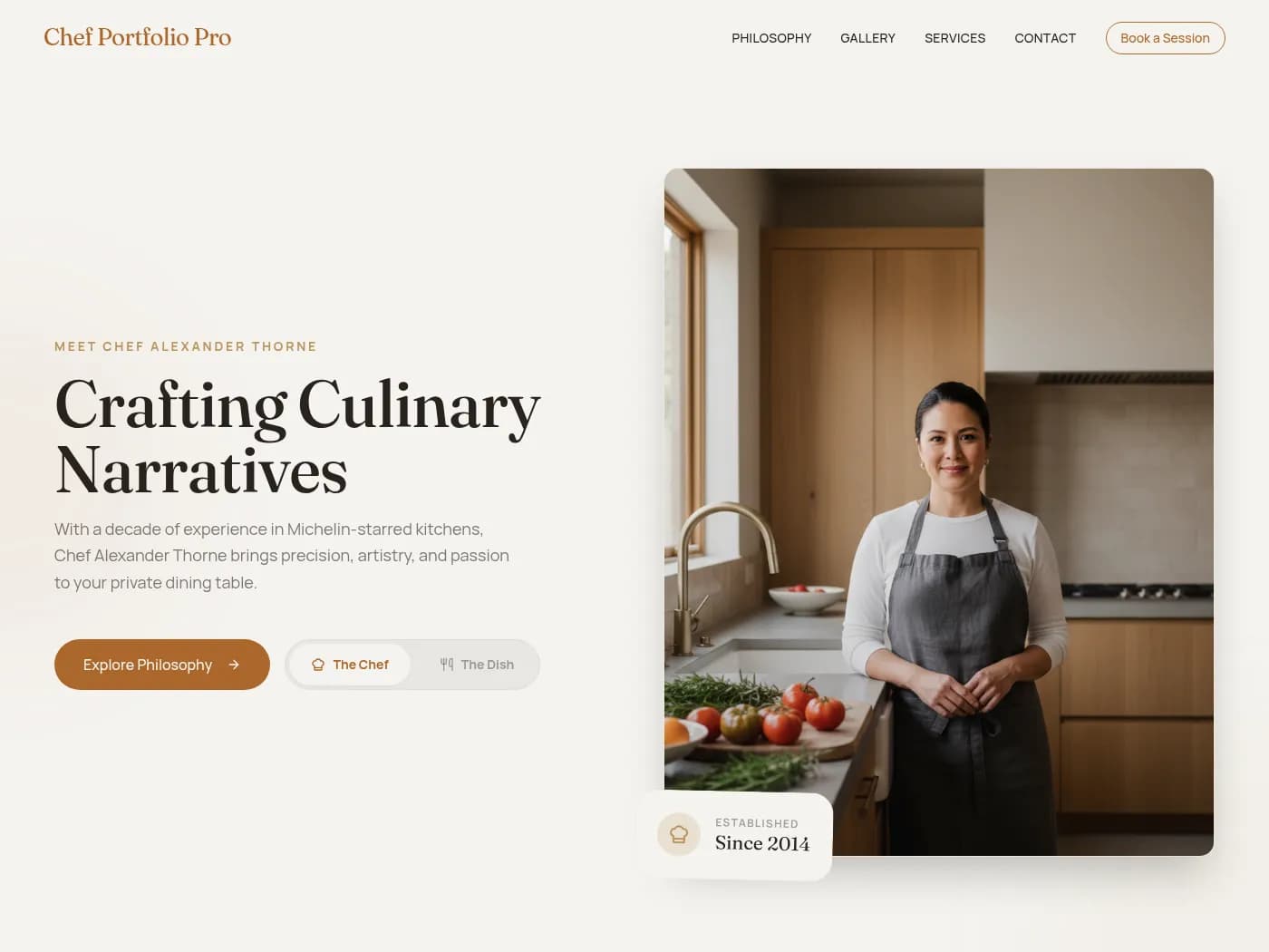 Chef Portfolio Pro