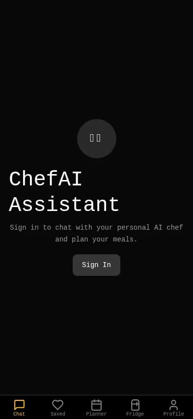 ChefAI Planner App
