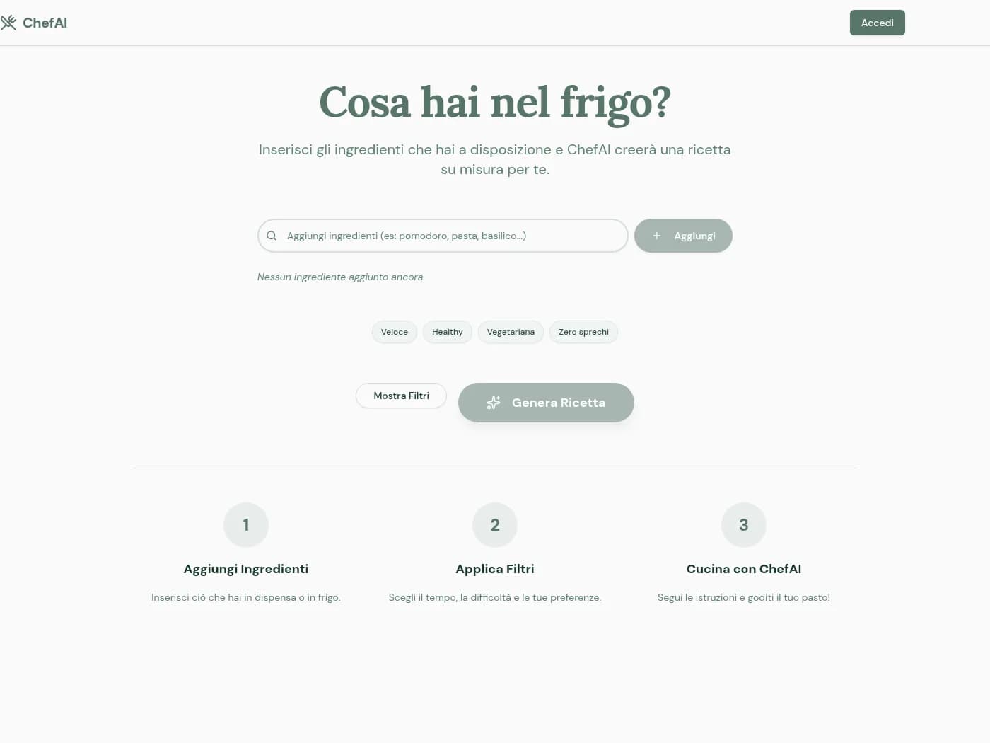 ChefAI Recipe Generator