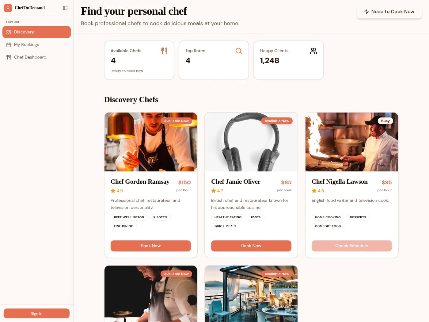 ChefOnDemand Platform