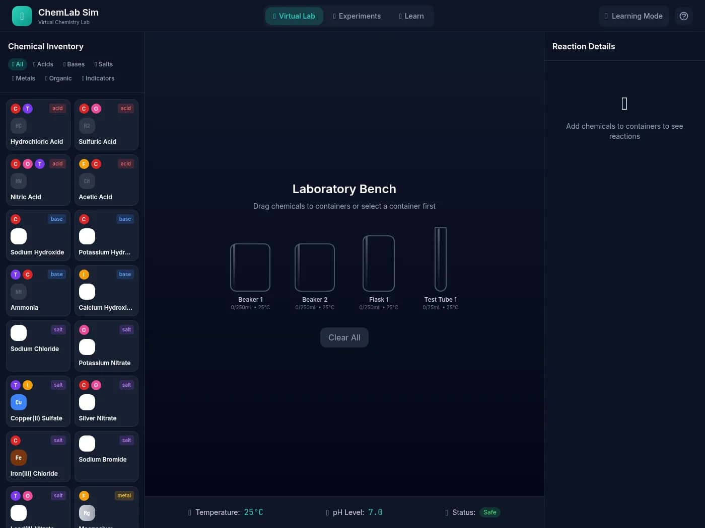 ChemLab Sim Online
