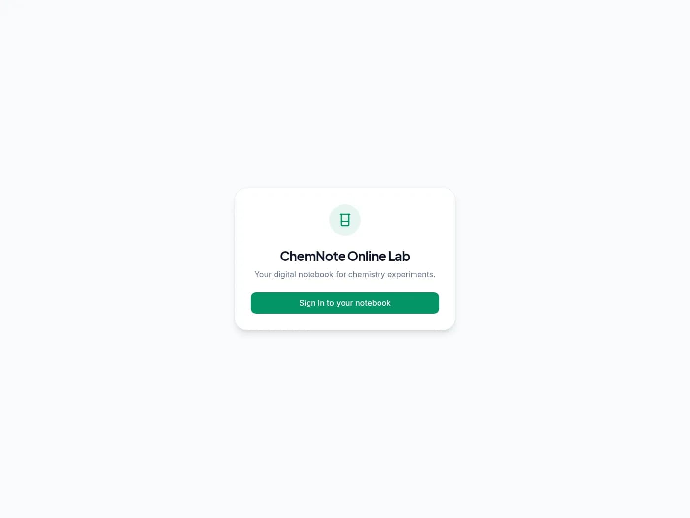 ChemNote Online Lab