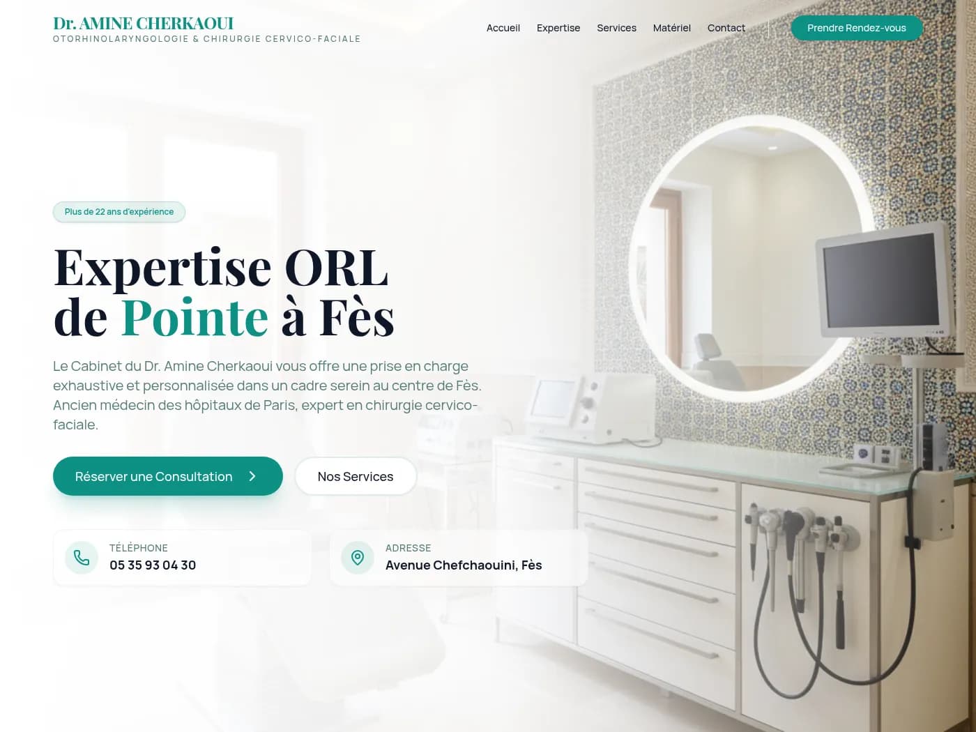Cherkaoui ORL Cabinet Site