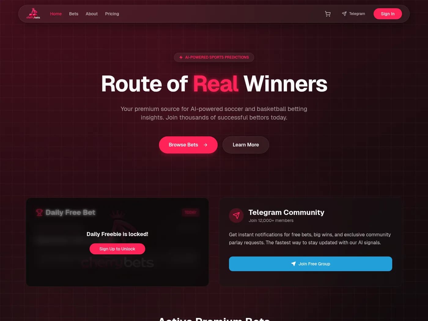 Cherry Bets Web App