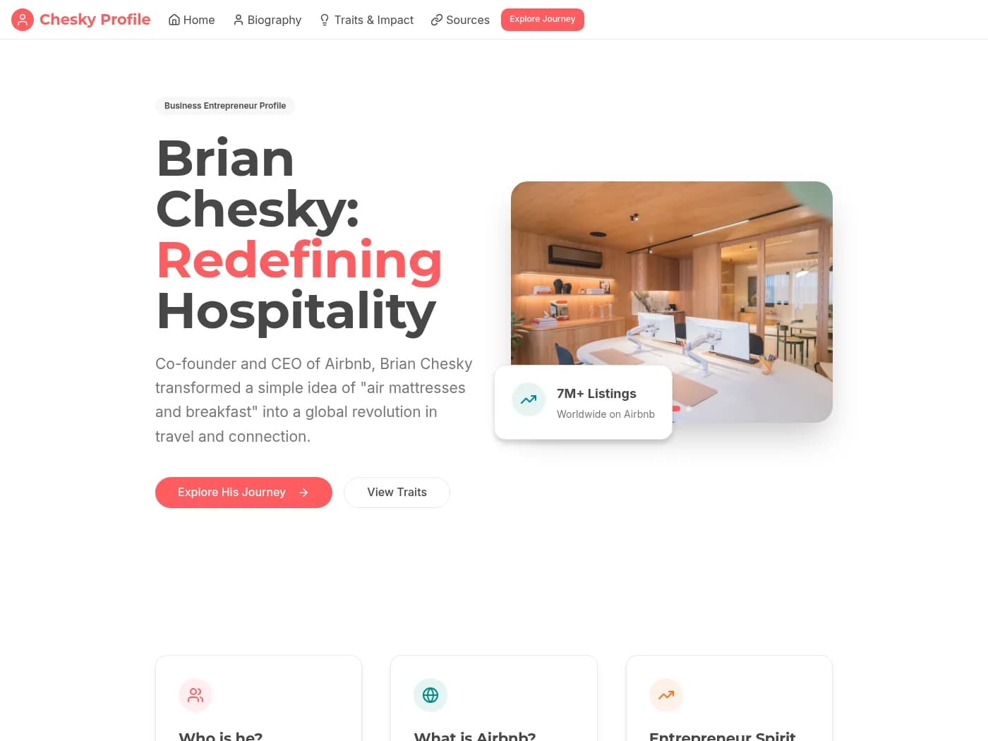 Chesky Entrepreneur Site