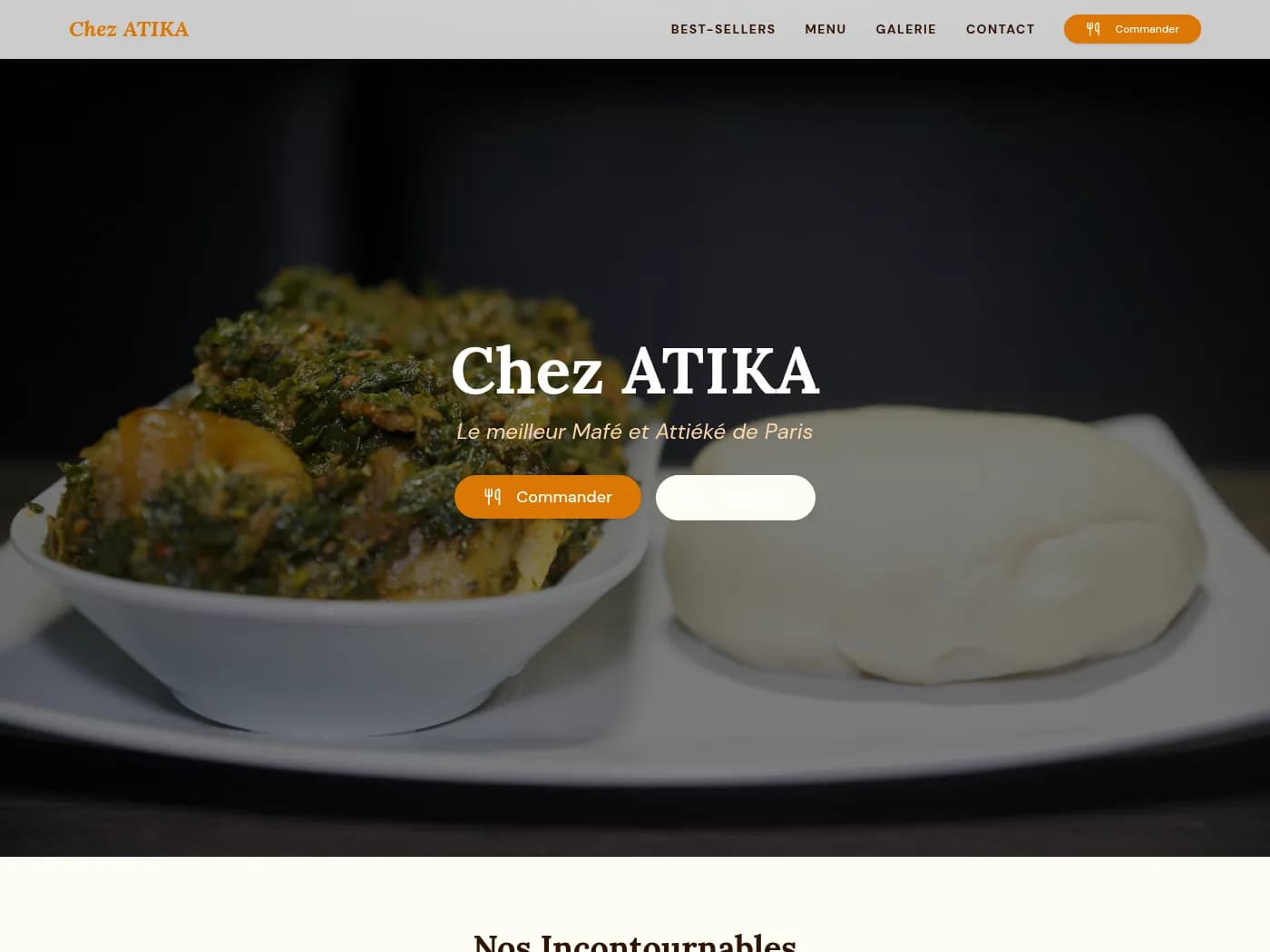 Chez ATIKA One-Page Site