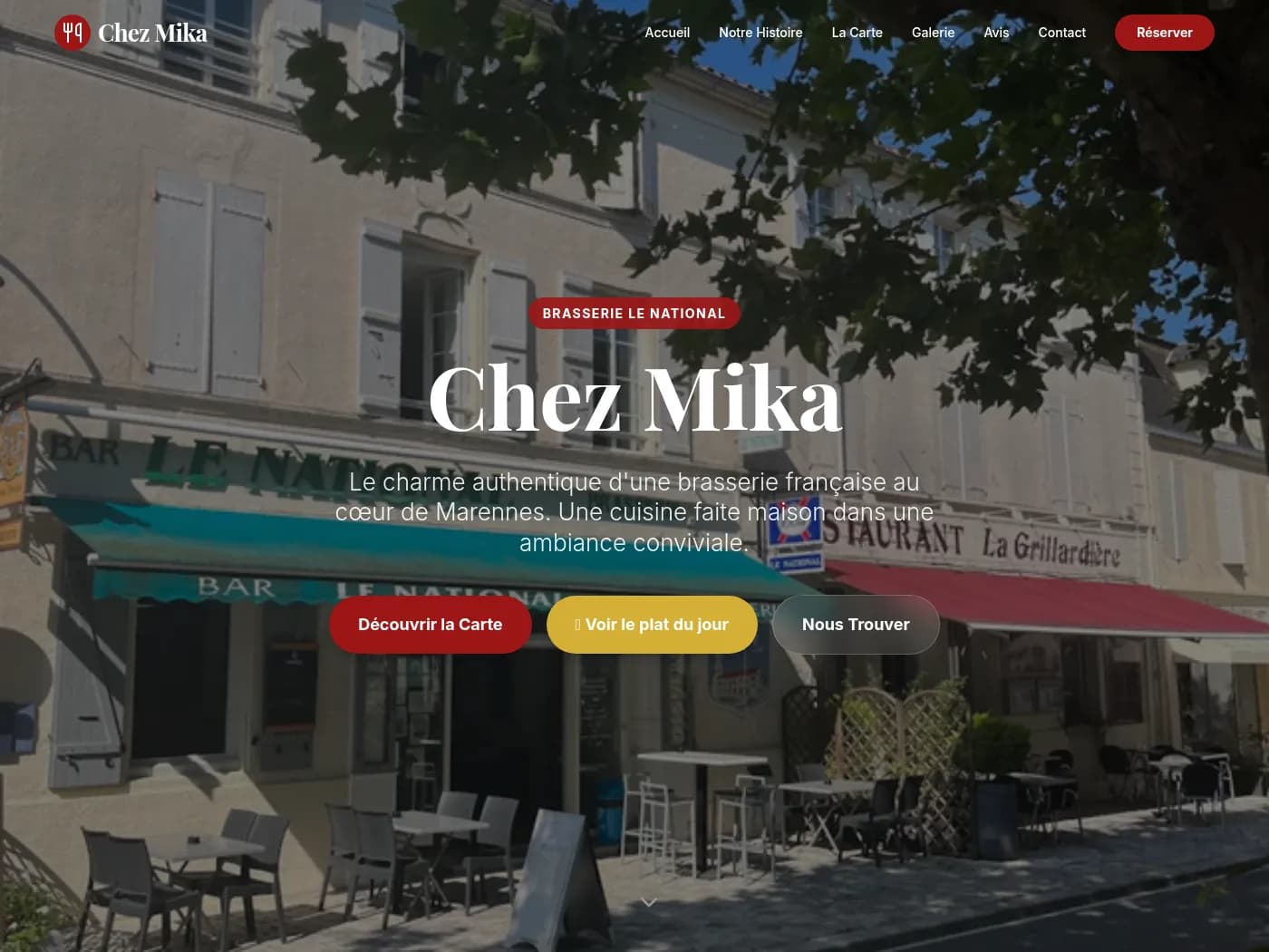 Chez Mika Web Vitrine