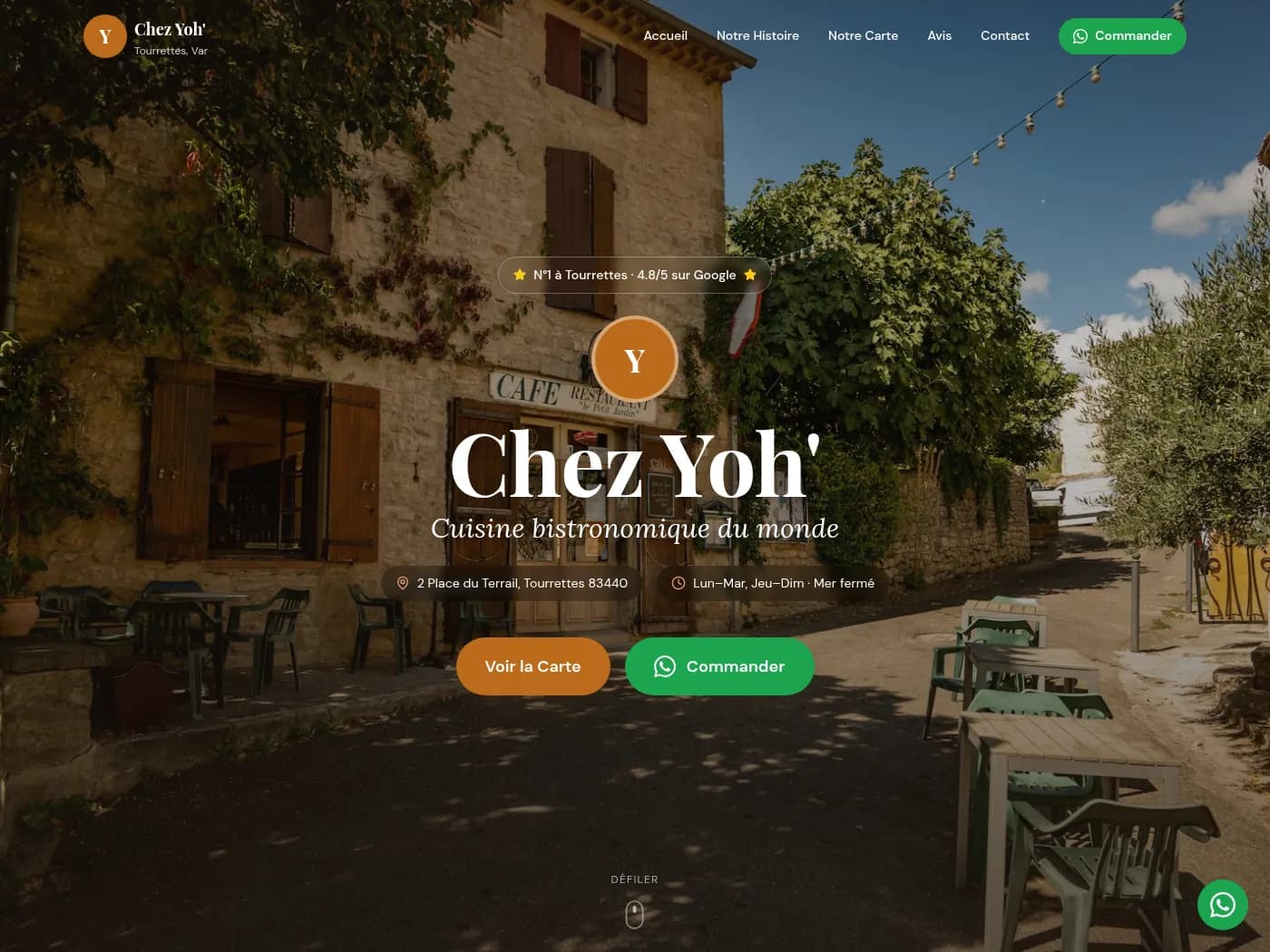 Chez Yoh' Restaurant Site