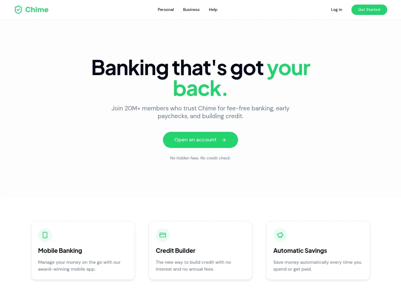 Chime Web Banking Clone