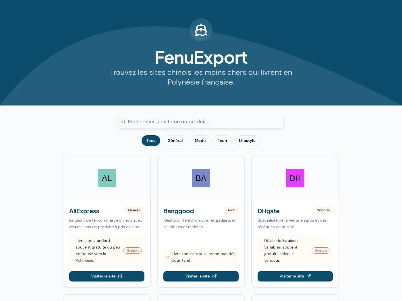 China-Polynesia Export Finder