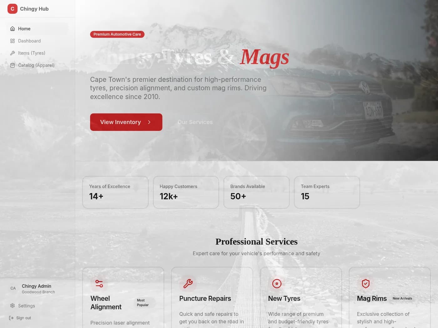 Chingy Tyres Web Hub