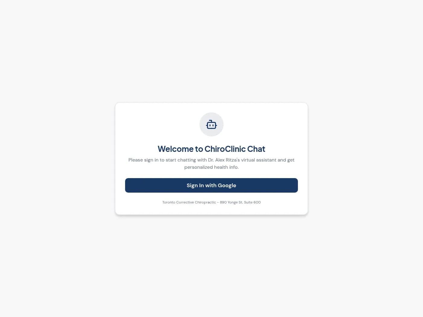 ChiroClinic ChatBot