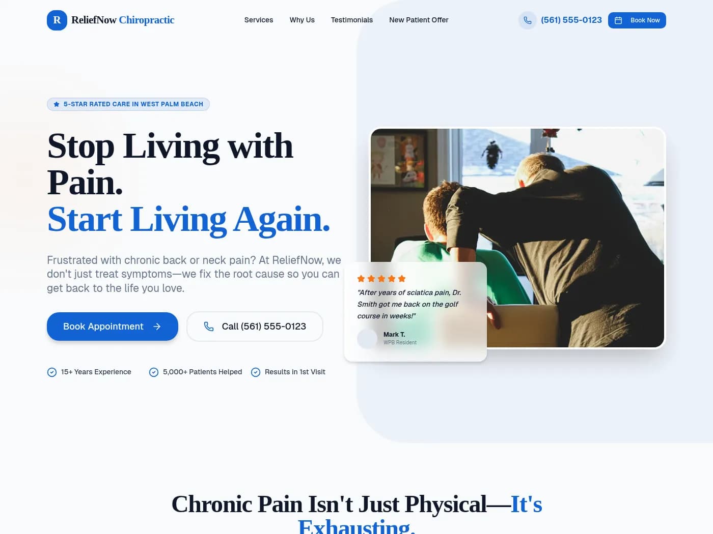 ReliefNow Chiropractic Site
