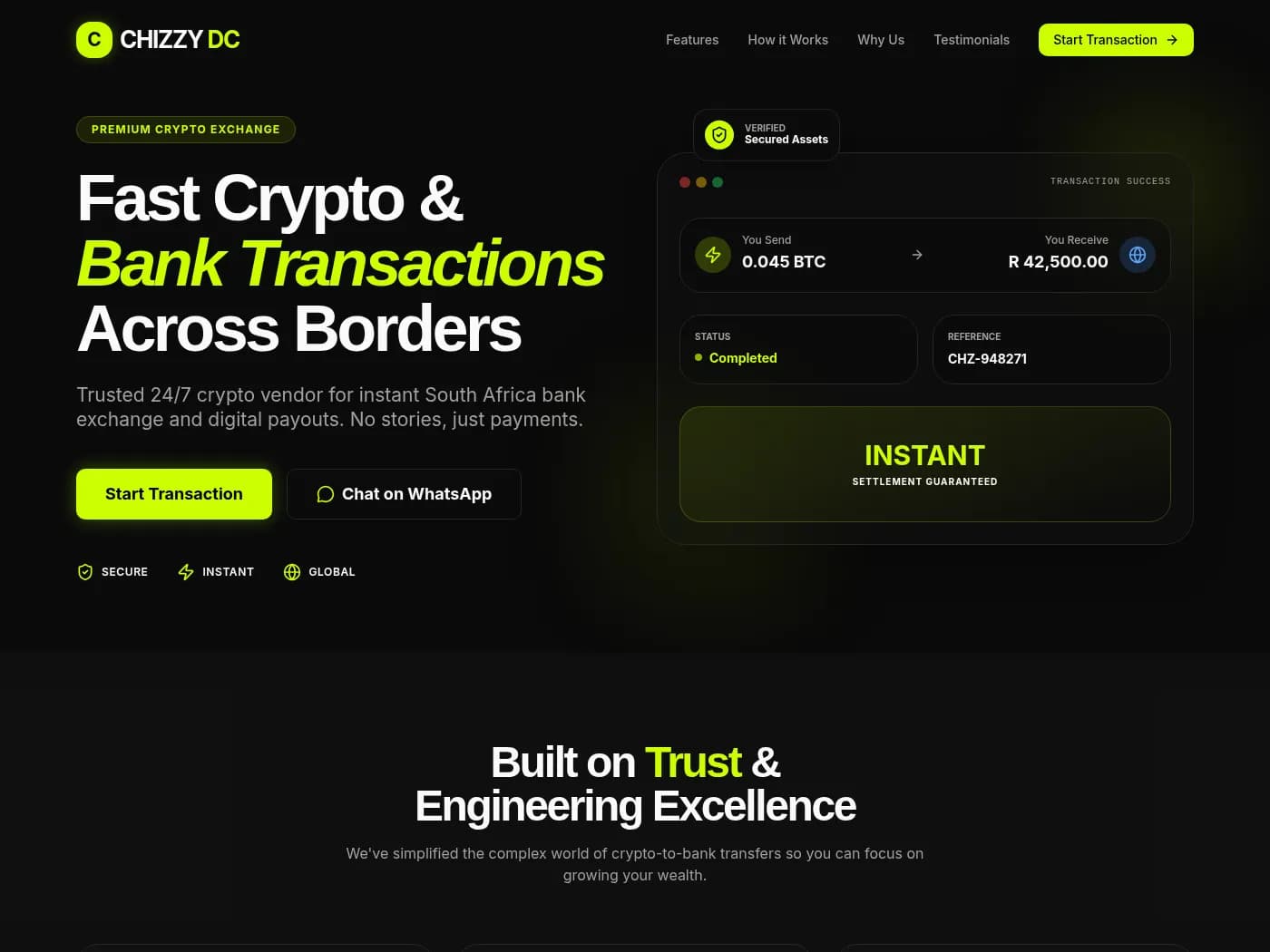 Chizzy DC Fintech Landing