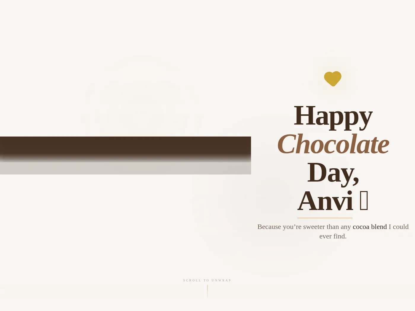 Anvi's Chocolate Day Surprise